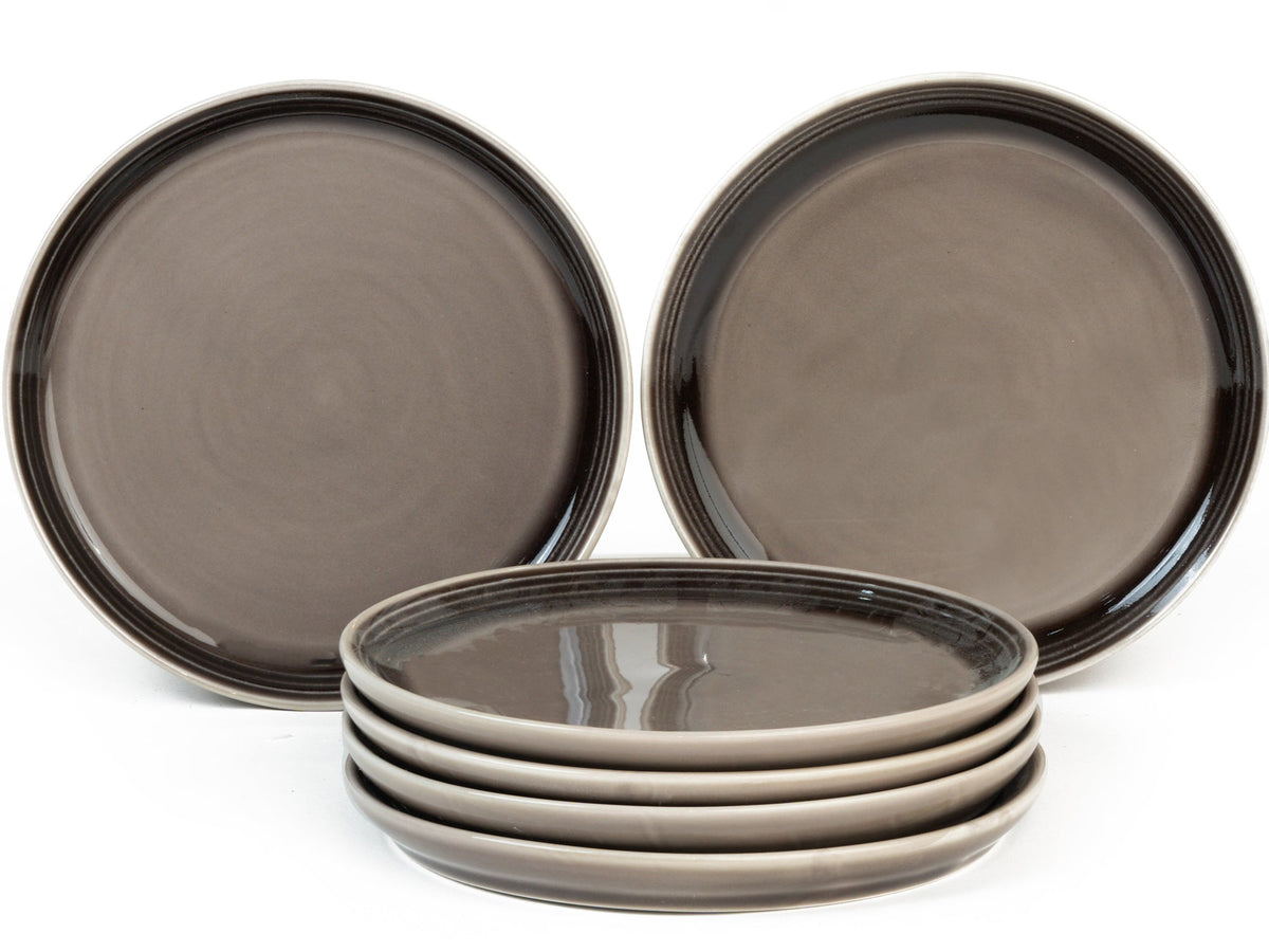 Smoke Grey Porcelain Dinner Plates Set of 6 – Bodhi House